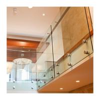China Roof Outdoor Standoff Glass Railing Frameless Tempered Glass Railing for sale