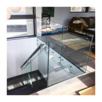 China Roof Outdoor Standoff Glass Railing Frameless Tempered Glass Railing for sale