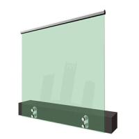China Hot Selling Patch Fitting Balcony Balustrade Outdoor Stainless Steel Standoff Glass Railing for sale
