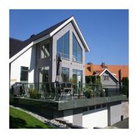 China Hot Selling Patch Fitting Balcony Balustrade Outdoor Stainless Steel Standoff Glass Railing for sale