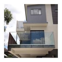 China Top Sales Stainless Steel Standoffs With Screw Glass Deck Railing Staircase Round Dia 42.4mm Patch Fittings Glass Balust for sale