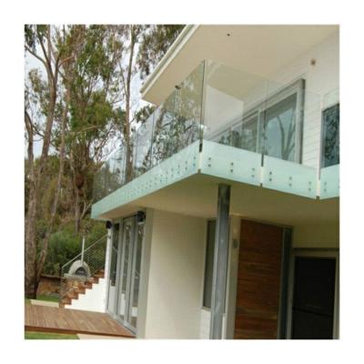 China Top Sales Stainless Steel Standoffs With Screw Glass Deck Railing Staircase Round Dia 42.4mm Patch Fittings Glass Balust for sale