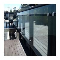 China Aruba standoff glass clamps white vinyl deck standoff railing for sale