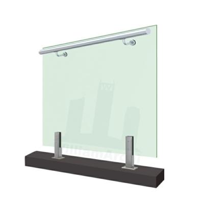 China Contemporary roof terrace railings plexiglass deck railing outdoor balcony glass railings for sale