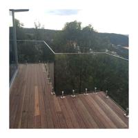 China modern led light deck railing designs system of spigot glass railings clear glass balustrade led for sale