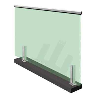 China Italian balcony railing designs indoor glass railing modern balcony glass railing for sale