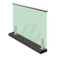 China Factory Supply Frameless 316 Stainless Steel Adjustable Spigot Glass Railing with led Light for sale
