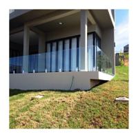 China Factory Supply Frameless 316 Stainless Steel Adjustable Spigot Glass Railing with led Light for sale