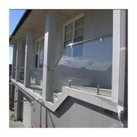 China Factory Supply Frameless 316 Stainless Steel Adjustable Spigot Glass Railing with led Light for sale