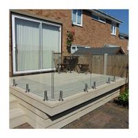 China Stainless steel spigot hardware balcony balustrade outdoor glass railing system for sale