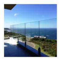 China Stainless steel spigot hardware balcony balustrade outdoor glass railing system for sale