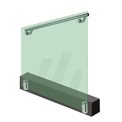 China Outdoor Glass Balcony Guardrail Balustrade Stainless Steel Spigot for sale