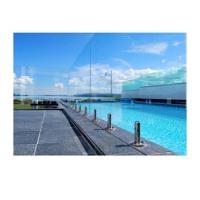 China Outdoor Glass Balcony Guardrail Balustrade Stainless Steel Spigot for sale