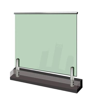 China Balcony frosted tempered glass railing cheaper decking railing design for sale