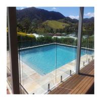 China Foshan Factory Diameter 42.4mm Stainless Steel Spigot Frameless Glass Balustrade System for Swimming Pool for sale