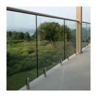 China Assured frameless glass balustrade spigots horizontal balcony spigot railing for sale