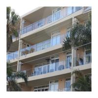 China Maldives spigots glass balustrade railing white balcony spigot railing for sale