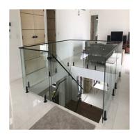 China Kyrgyzstan frameless glass balustrade spigots railings for concrete patio for sale