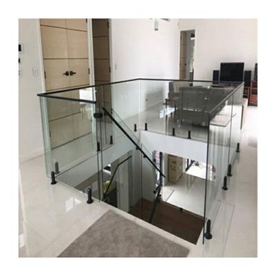 China Kyrgyzstan frameless glass balustrade spigots railings for concrete patio for sale
