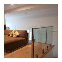 China Kyrgyzstan frameless glass balustrade spigots railings for concrete patio for sale