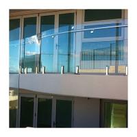 China Bolivia stainless steel glass spigot curved balcony spigot railing for sale