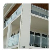 China Bolivia stainless steel glass spigot curved balcony spigot railing for sale