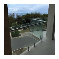 China French Polynesia frameless glass spigots toughened spigot glass balcony railings for sale