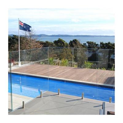 China US Virgin Island black glass spigots railing install spigot glass pool fence on pavers for sale