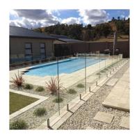 China US Virgin Island black glass spigots railing install spigot glass pool fence on pavers for sale