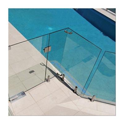 China Bermuda glass spigot railing cost of frameless spigot glass pool fencing for sale