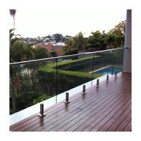 China After-sale warranty glass with spigot stair balcony spigot railing for sale