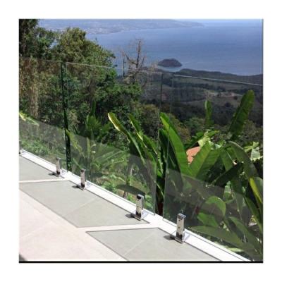 China Mauritius stainless spigot railing outdoor spigot glass balustrade for sale