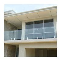 China Falkland Islands black glass spigots railing balcony spigot glass railing price for sale