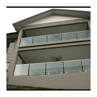China New arrivals frameless glass balustrade spigots railing powder coated balcony spigot railings for sale