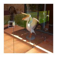 China Togo stainless steel glass spigot terrace with spigot glass railing for sale