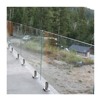 China Tome and Principe glass fencing spigots outdoor spigot glass railing for sale