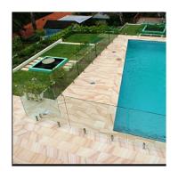 China Zambia frameless glass balustrade spigots railing tempered spigot glass pool fence panels for sale