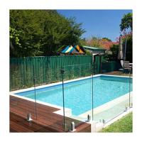 China Ethiopia glass balustrade spigots railing framed spigot glass pool fencing for sale