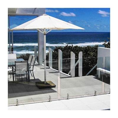 China New Zealand black glass spigots railing stainless steel terrace for sale