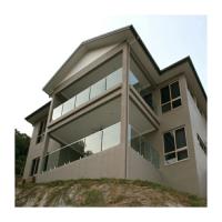 China French Polynesia stainless steel spigot tempered spigot glass balcony railing for sale