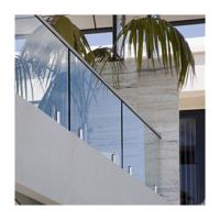 China French Polynesia stainless steel spigot tempered spigot glass balcony railing for sale