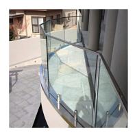 China French Polynesia stainless steel spigot tempered spigot glass balcony railing for sale