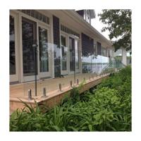 China Morocco 42 inch spigot glass railing brown deck with black spigot railing for sale