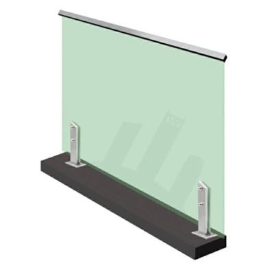 China Glass balustrade detail 304 handrail glass fence spigot for sale