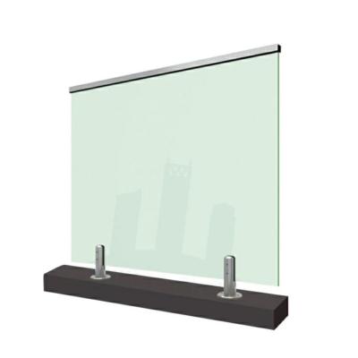China Frameless glass balustrade price per metre banister kit spigot glass railing for sale