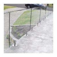 China Glass fence hardware balustrade panels price stainless steel glass spigots railing for sale