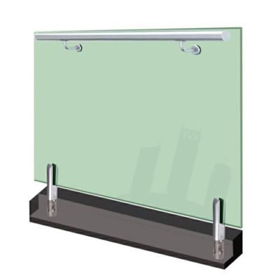 China Glass baluster panels fence cost core drilled spigots railing for sale