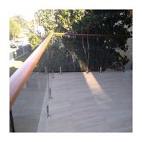 China Glass pool fence mounting brackets outdoor glass balustrade systems face mounted spigots railing for sale