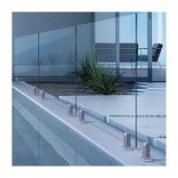 China Glass pool fence mounting brackets outdoor glass balustrade systems face mounted spigots railing for sale