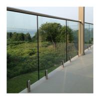 China Glass pool fence mounting brackets outdoor glass balustrade systems face mounted spigots railing for sale